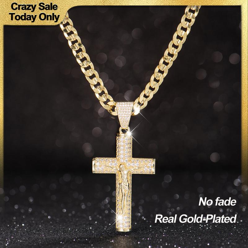 Maison™ 14k Gold-Plated Crucifix Chain – Maison Aurel